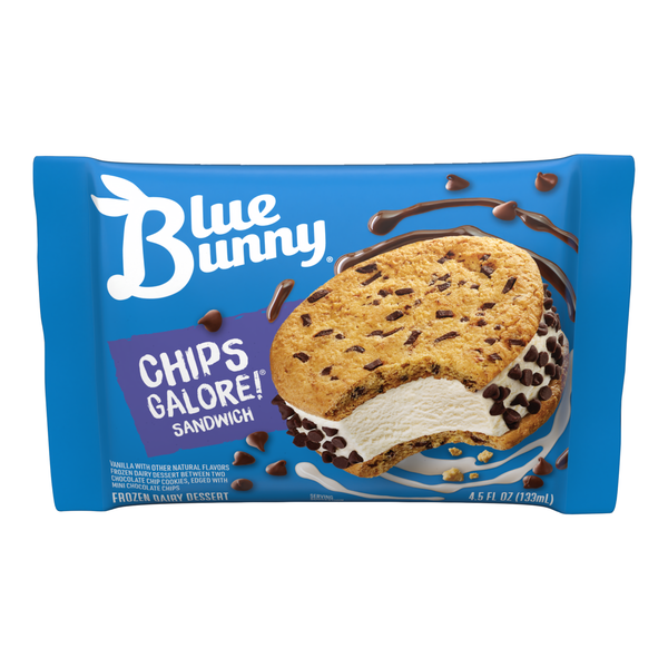 Ice Cream - Blue Bunny® Chips Galore! Sandwich | FeelLove Coffee
